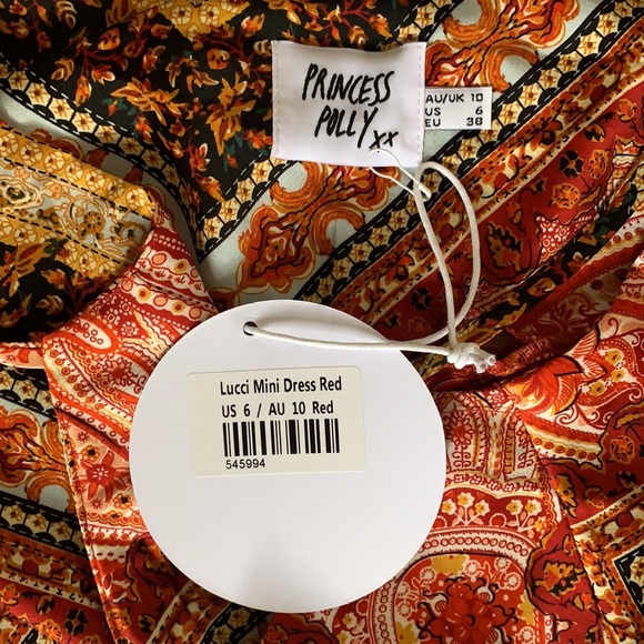 Princess Polly | Dresses | Lucci Mini Dress Red Brand New | Poshmark
